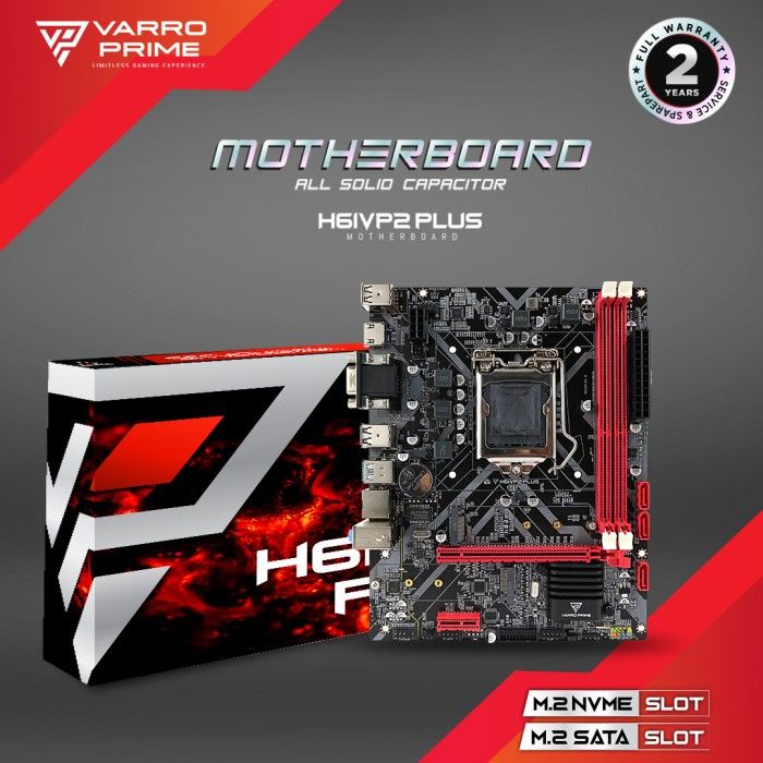 MOTHERBOARD H61VP2 PLUS VARRO PRIME GAMING -MOTHERBOARD | Lazada Indonesia