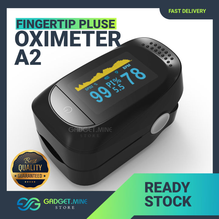 A2 Tampilan Digital Oksimeter Baterai Ujung Jari TFT Oksimeter Denyut ...