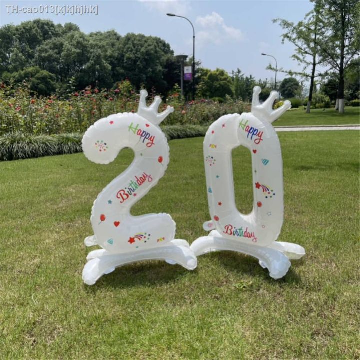 32Inches Standing Crown Number Balloons Wedding Party Birthday ...