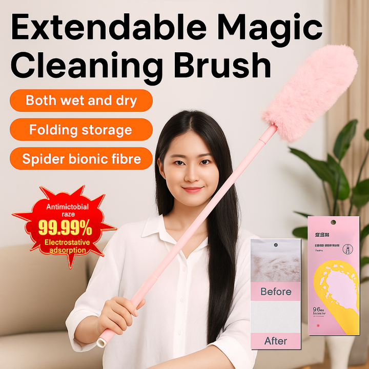 【Electrostatic Adsorption】Magic Dust Bubble Duster Extended Retractable ...