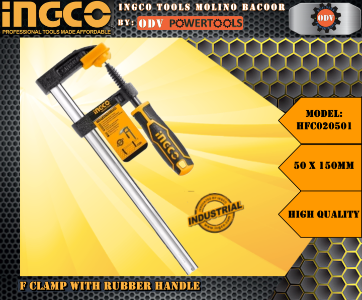 Ingco F Clamp with Rubber Handle (50x150mm) HFC020501~ODV POWERTOOLS ...