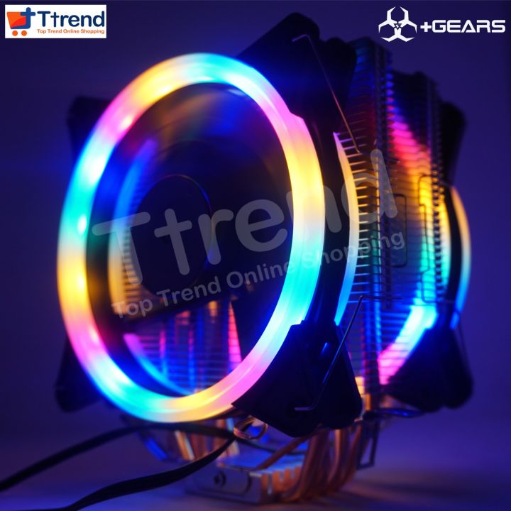 TGEARS T400-2 Twin Fan RGB Desktop CPU Cooler for Intel AMD AM4 | 2x ...