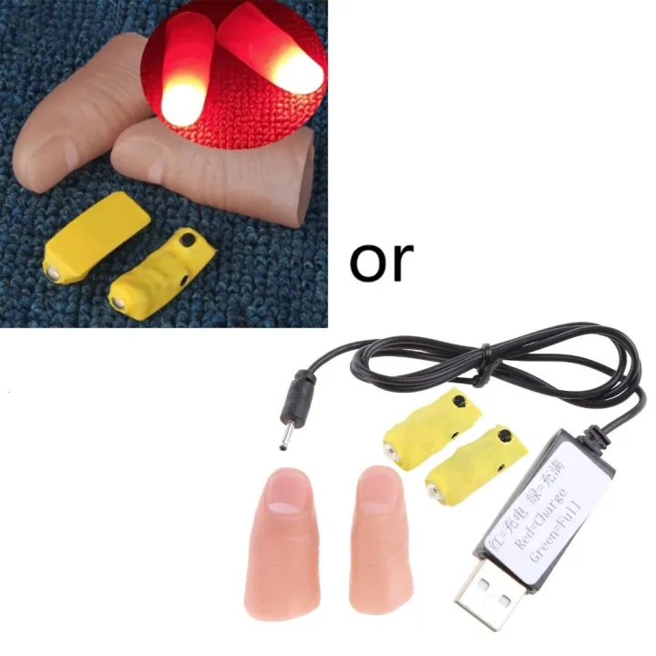 【Ready Stock】 Light Up Thumbs Magic Trick Disappearing Silk Fake Thumbs ...
