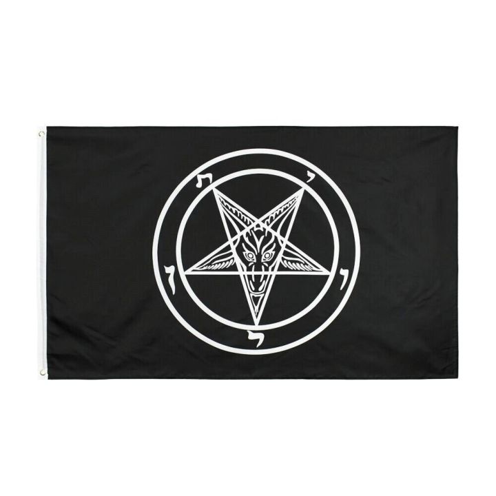 church SATAN flag 5ft * 3 ft Satanism flags 90x150cm Roman Catholic ...