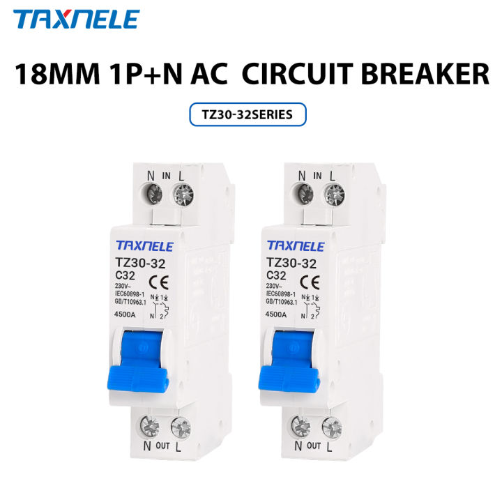 TZ30-32 DPN 1P + N เบรกเกอร์ Mini MCB 6A 10A 16A 20A 25A 32A Din Rail Miniature ในครัวเรือน Air ...