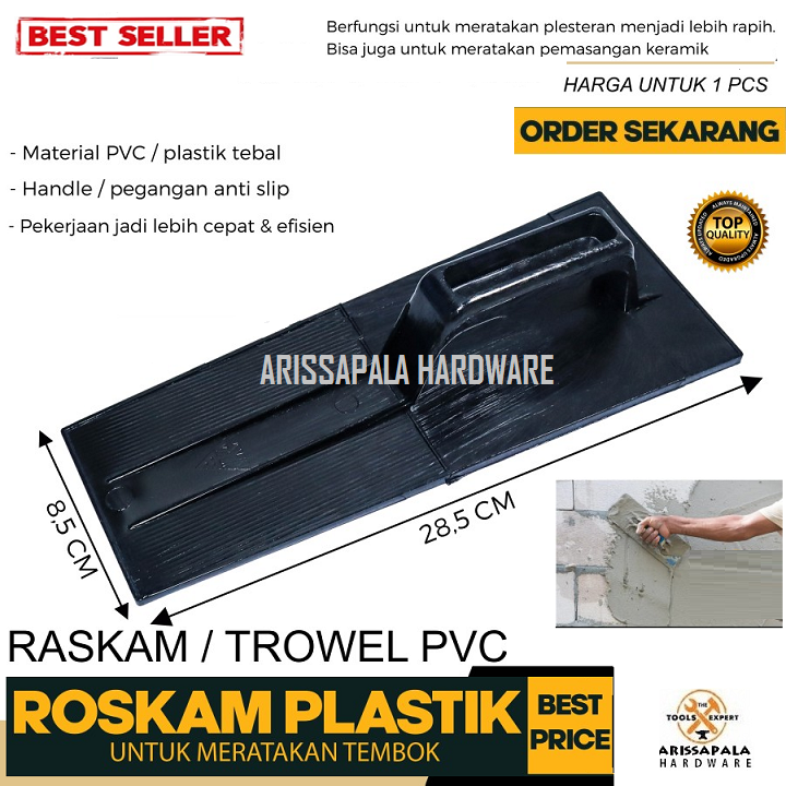 Raskam PVC Roskam Gosokan Plester Acian Semen Dinding Tembok Lantai ...
