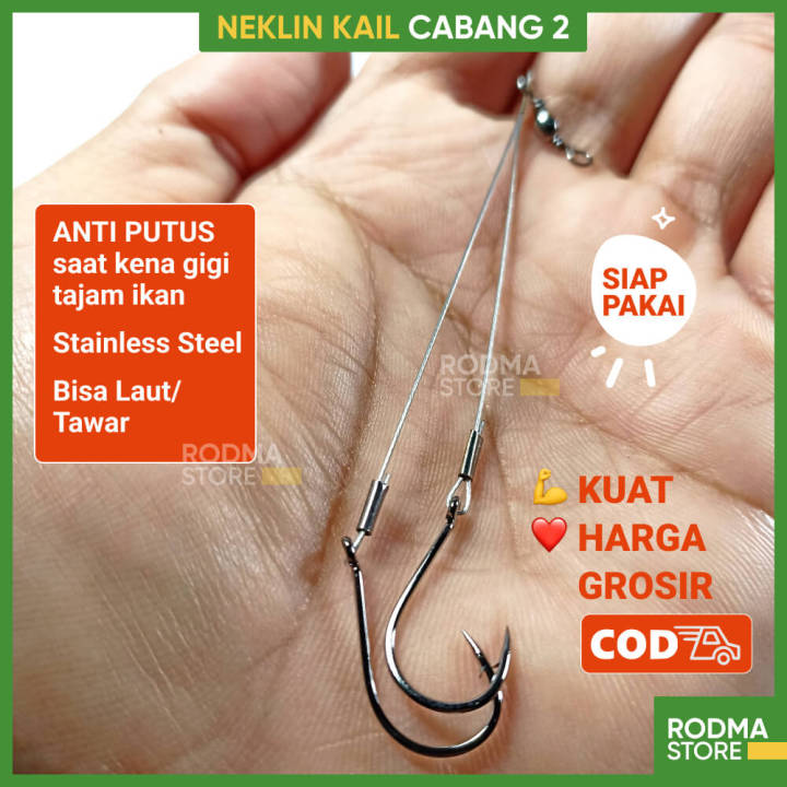 Senar Pancing Leader Kawat NEKLIN Kail Pancing siap Pakai Lengkap ...