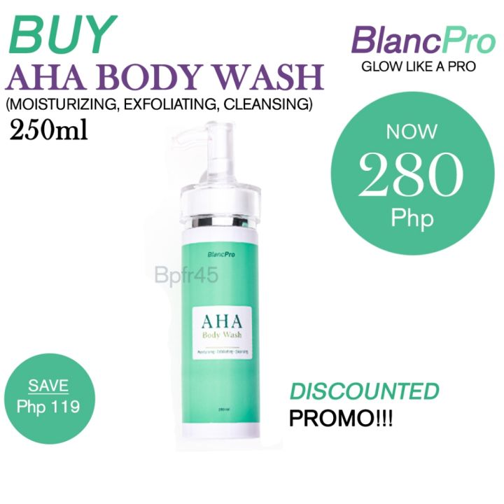 Blanc Pro AHA Body Wash Blancpro 250ml DISCOUNTED PROMO | Lazada PH