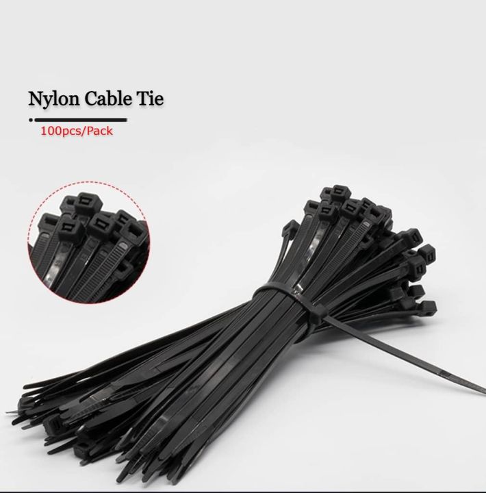 Nylon Cable Tie Self Locking Zip Ties Cable Strap Balck and White (Per ...