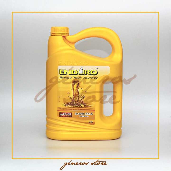 (FREE OIL FILTER) MINYAK HITAM ENDURO 20W50 ENGINE OIL (4L) | Lazada