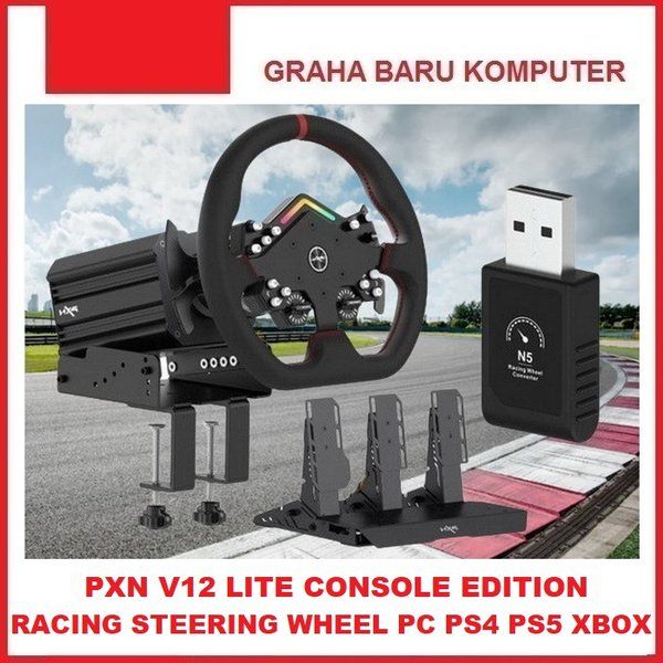 PXN V12 Lite Racing Console Edition Steering Wheel PC PS4 PS5 Xbox | Lazada Indonesia