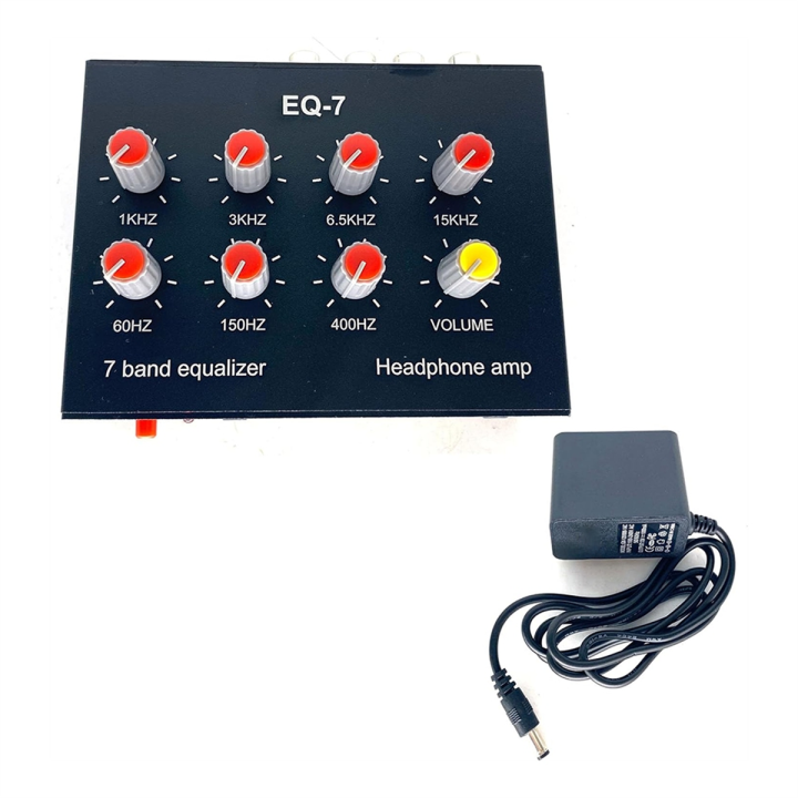 KEUMK-EQ-7 Audio Signal Headset Amplifier 7-Band EQ Equalizer 2 Channel ...