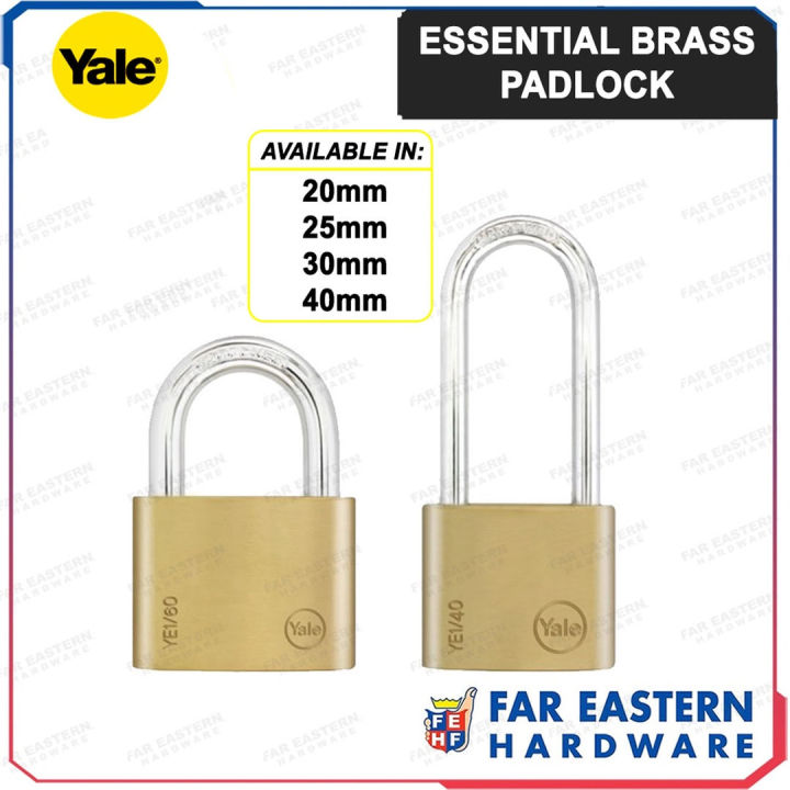 YALE Brass Padlock / Long Shackle Essential | Lazada PH