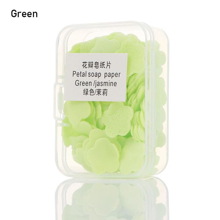 Mini Disposable 100 Pcs/Box Cute Flower Shape Paper Soap With Box Hand ...