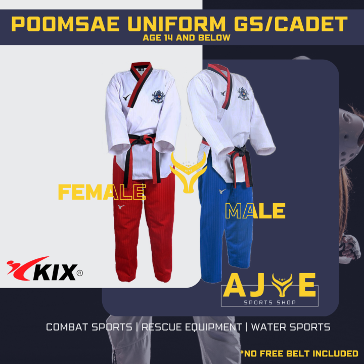 KIX TAEKWONDO POOMSAE UNIFORM FOR GS/CADETS | Lazada PH