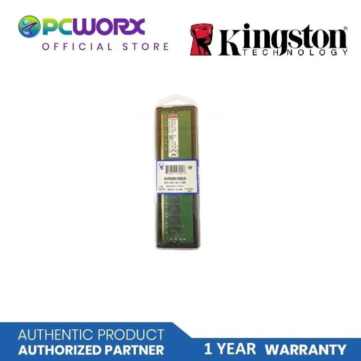 Kingston KVR26N19S6/8 8GB DDR4 2666MHz Dimm - Kingston DDR4 8GB RAM ...