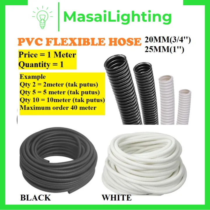 （1 Meter）Flexible Pvc Wiring Flexible Hose conduit corrugated flexible ...
