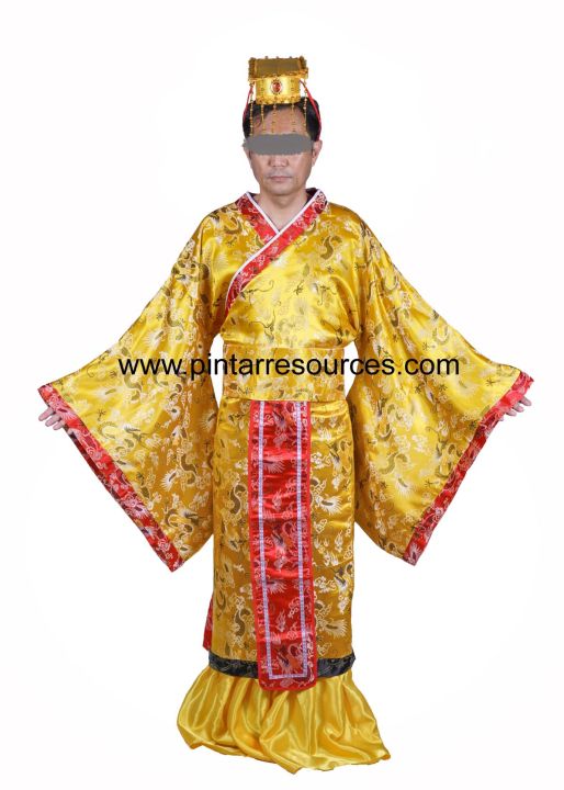 Ready Stock Cosplay Adult Ancient Han Dynasty Chinese Emperor Costume ...