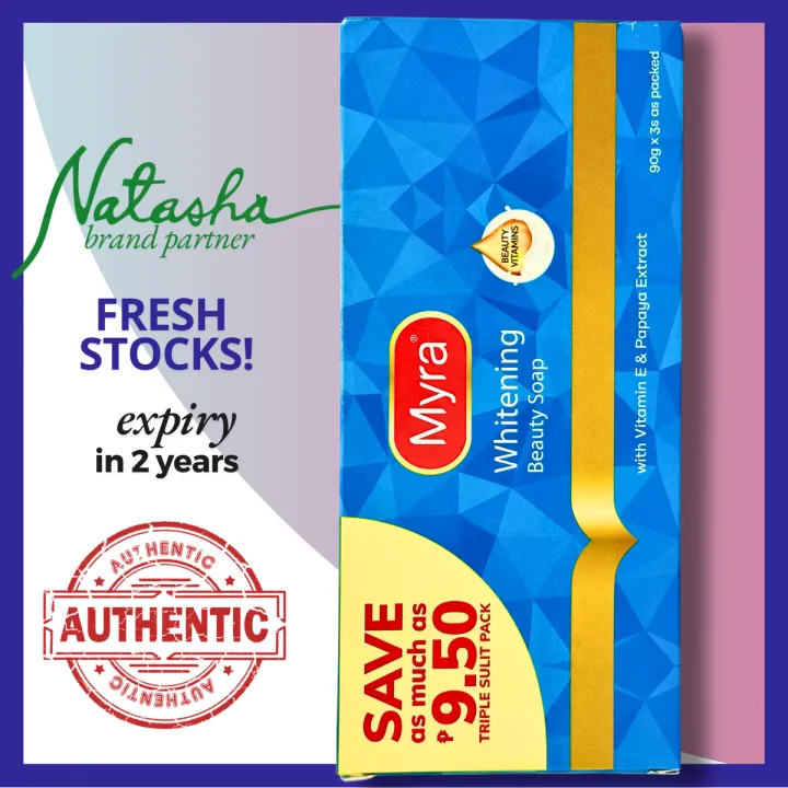 Myra Whitening Beauty Soap Beauty Soap 90g by Natasha co-brands | Lazada PH