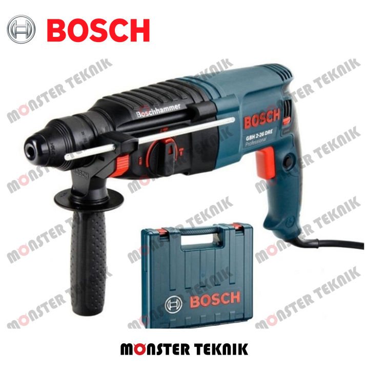 Mesin Bor Beton Bosch GBH 2-26 DRE Rotary Hammer Drill GBH226DRE SDS plus-3 Concrete drill bits ...