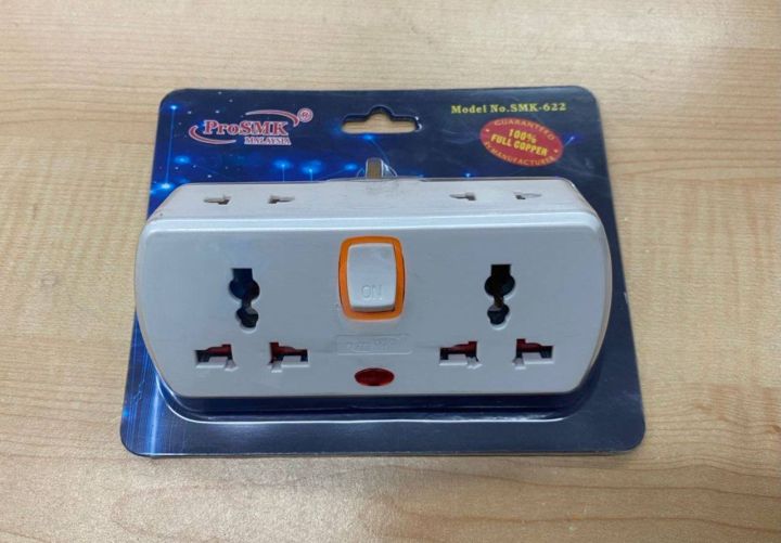 ProSMK 6 Way Multiple Travelling Adaptor /Multi Wall Adapter Extension ...