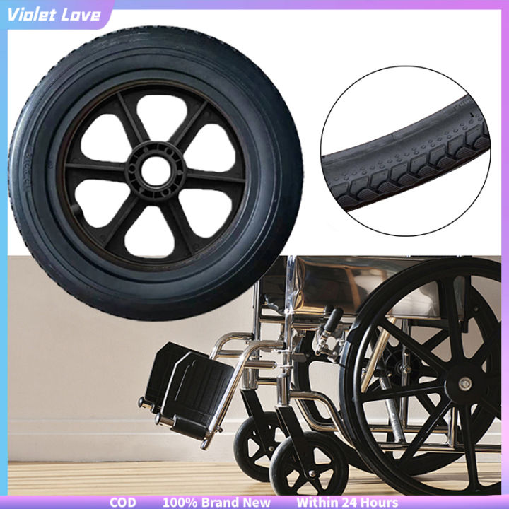 30CM Wheelchair Rear Wheel Replacement PU Solid Tire Wheel Wheelchair ...