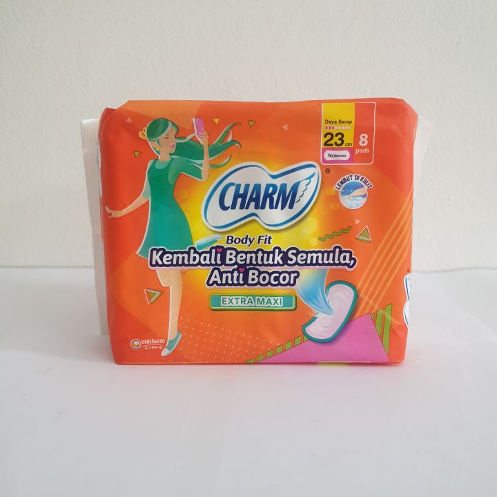 Charm Body Fit Extra Maxi 23 cm 8 pads | Lazada Indonesia
