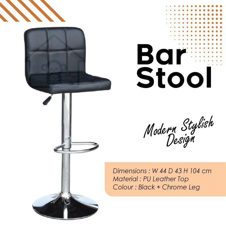 BAR STOOL / BAR CHAIR L-SHAPE SEAT PU LEATHER/HIGH STOOL/BAR CHAIR/HIGH ...