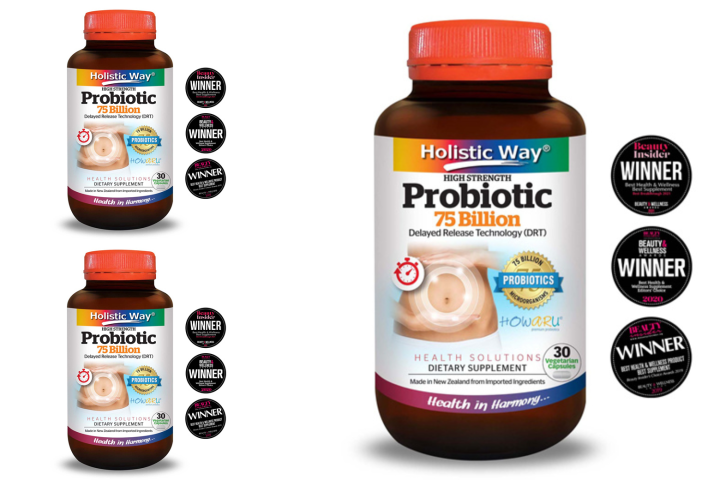 High Strength Probiotic 75 Billion, 30 Vegetarian Capsules X 3 bottles ...