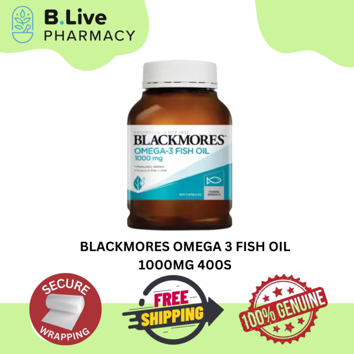 BLACKMORES OMEGA 3 FISH OIL 1000MG 400S(exp :11/25) | Lazada