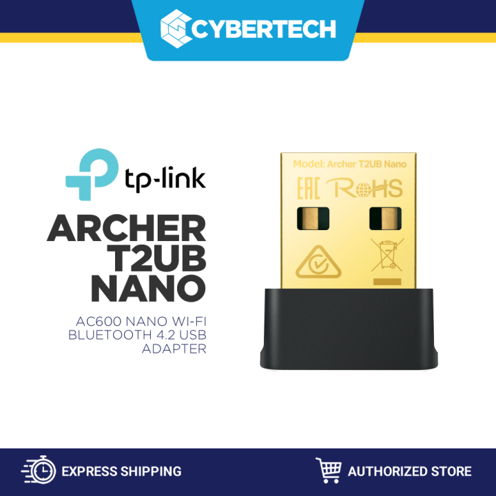 Cybertech TP-Link Archer T2UB Nano AC600 Nano Wi-Fi Bluetooth 4.2 USB ...