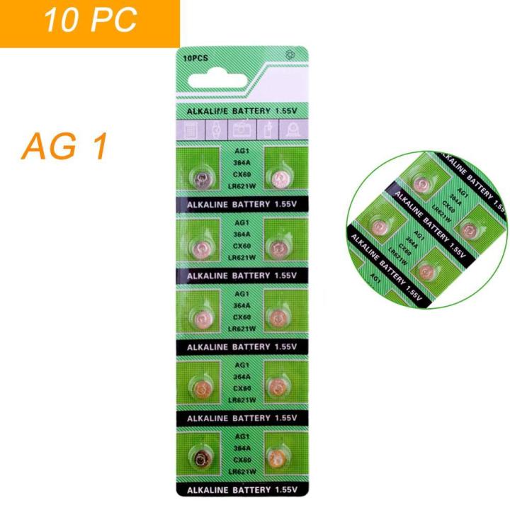 AG13 LR44 357 Button Batteries R44 A76 SR1154 LR1154 Cell Coin Alkaline ...