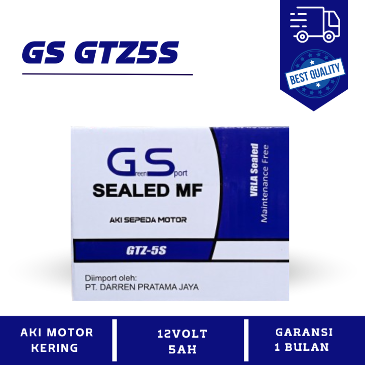 Aki Motor kering GTZ5S GS 12V 5AH | Lazada Indonesia