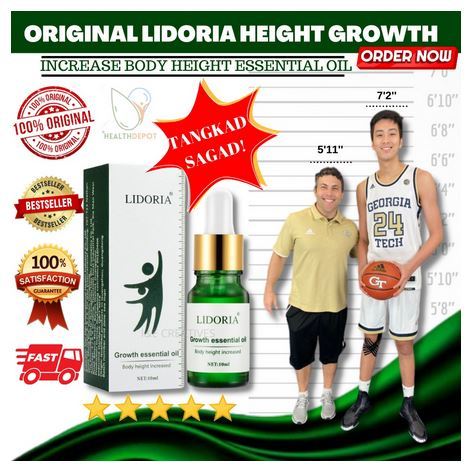 Lidoria Height Growth Essential Oil ORIGINAL Height Enhancer Authentic ...
