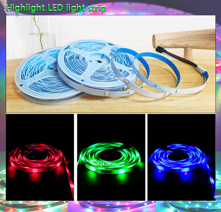 LED Strip Lights 24 Key RGB Bluetooth 5050 5V Lamp String Background ...