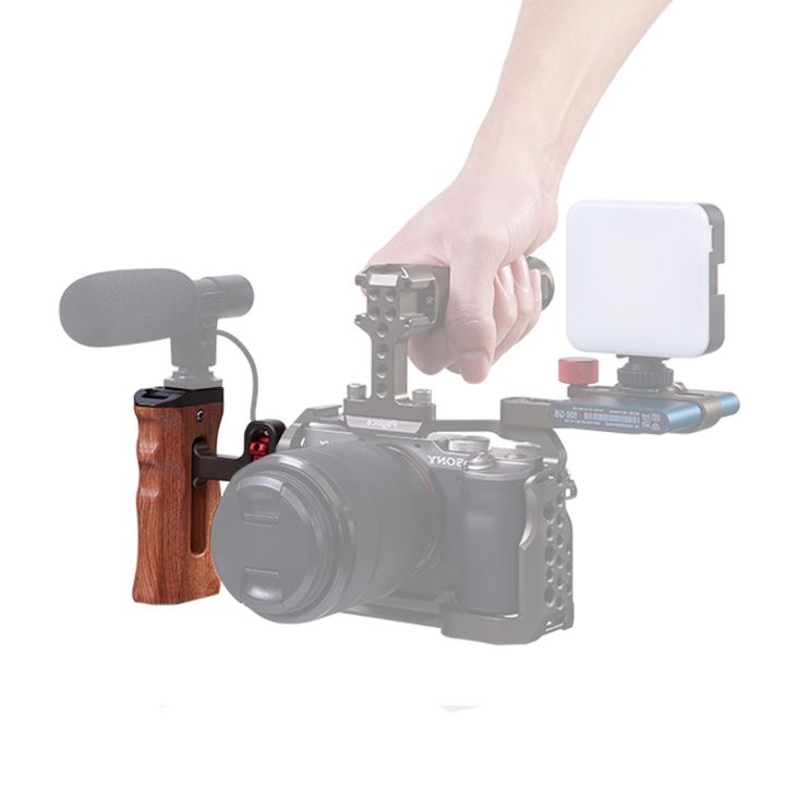 FEICHAO Camera Wooden /Silicone Handle Grip Left Right Side Hand Handle ...