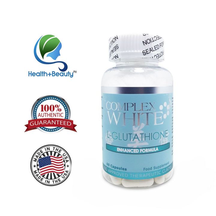 Complex White Glutathione FDA Approved Enhanced Formula 60 Capsules ...