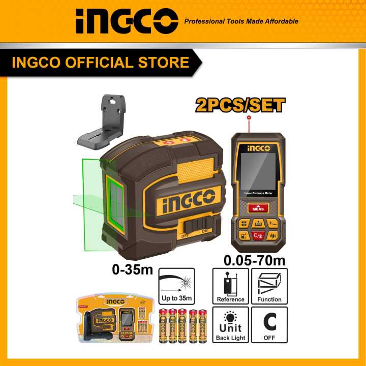 INGCO COMBO SET ชุดเลเซอร์และเครื่องวัดระยะ COSLL0401 | Lazada.co.th