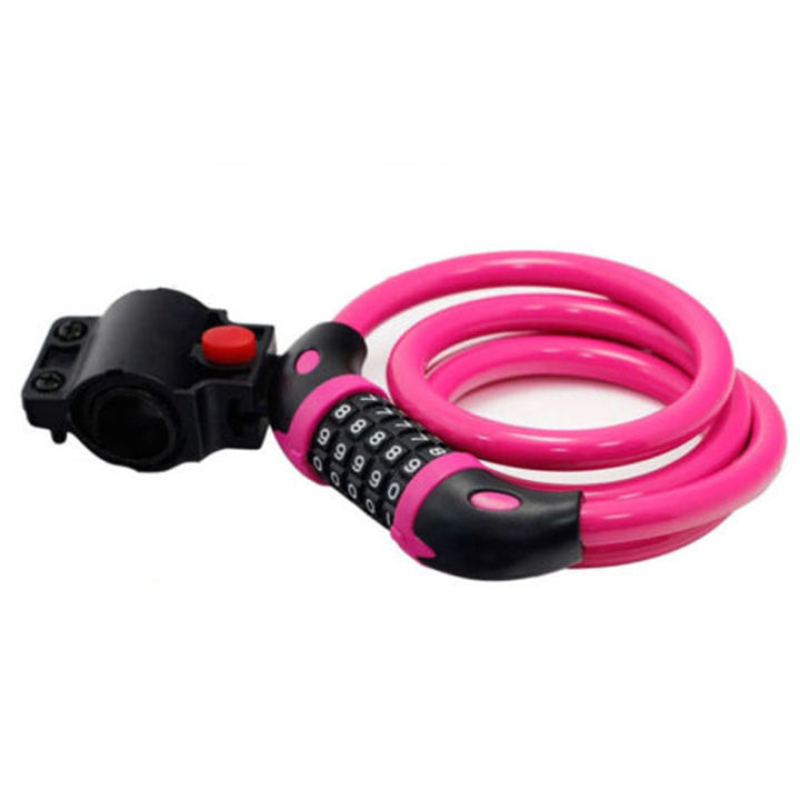 Bike Lock 5 Digit Code Combination Bicycle Security Lock 1200 Mm X 12 ...