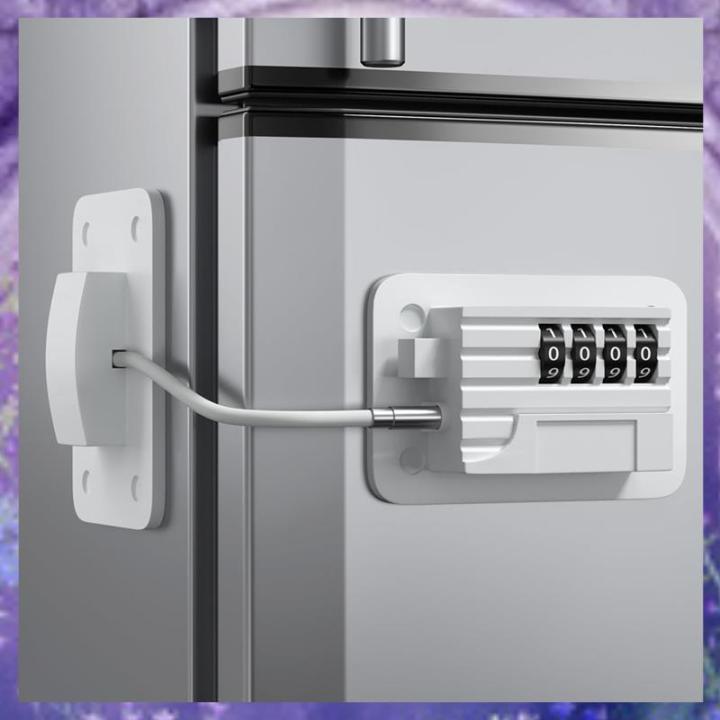 (ZGYD) Fridge Lock 4-Digit Combination Lock for Refrigerators, Freezers ...