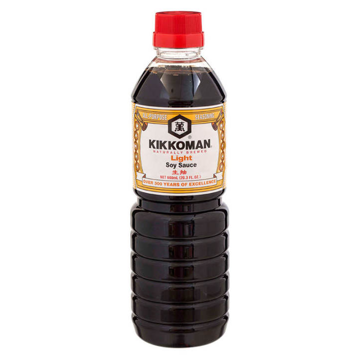 คิดโคแมนซอสถั่วเหลืองสูตรกลมกล่อม 600กรัม Kikkoman Light Soy Sauce 600g ...