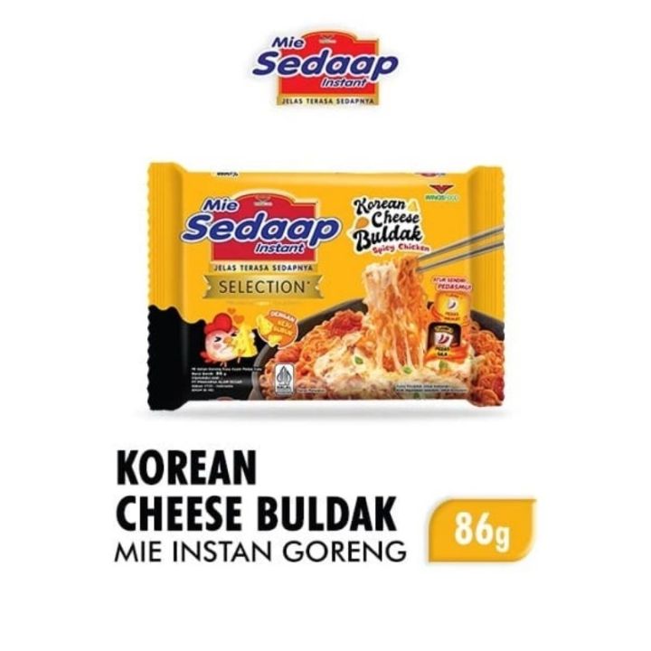Sedaap Mie Instan Goreng Rasa Korean Chesee Buldak isi 86 gram | Lazada ...