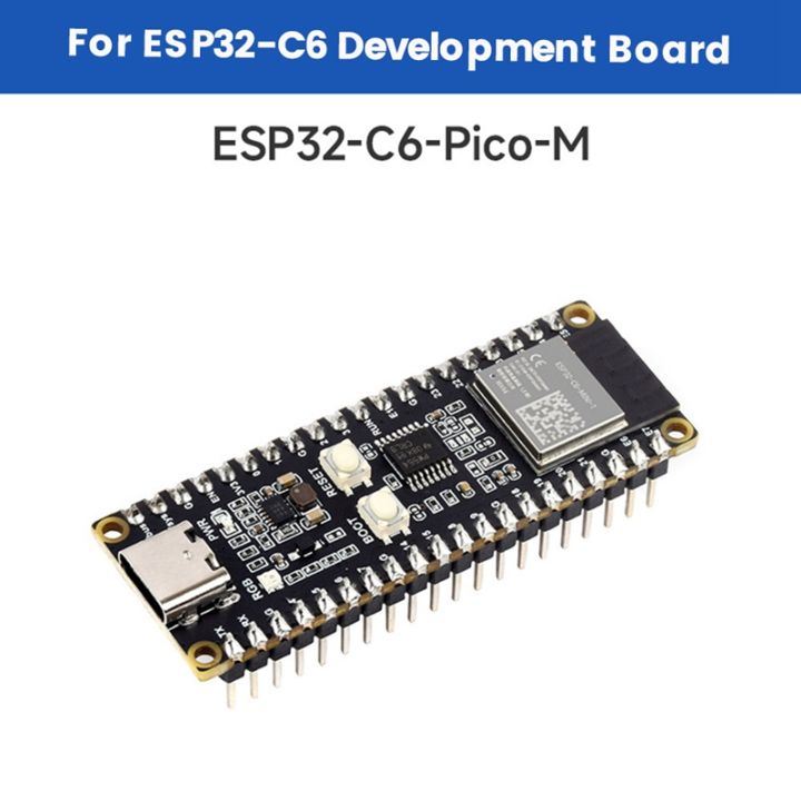 (VMHJ) ESP32-C6-Pico-M Development Board WiFi 6 Microcontroller ESP32-C6-MINI-1 Module Supports ...