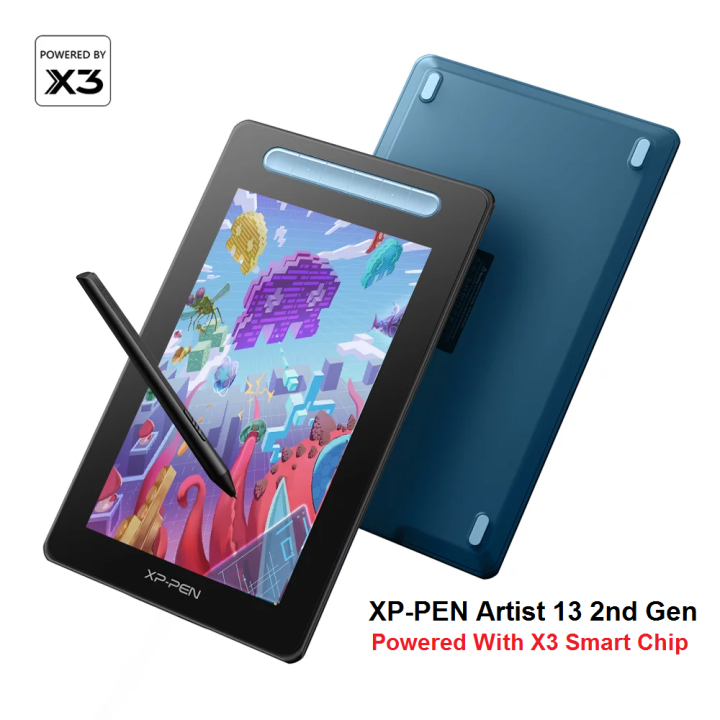13.3" XP-PEN Artist 13 2nd Generation With X3 Smart Chip Stylus Display Graphics Tablet - XP-PEN ...