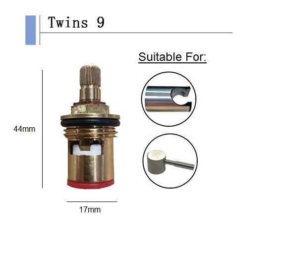 Water Tap / Stopcock Replacement Valve Brass Cartridge Fitting (Quarter ...