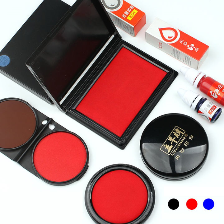 Super Cinnabar Inkpad Calligraphy Painting Red Blue Black Ink Paste ...