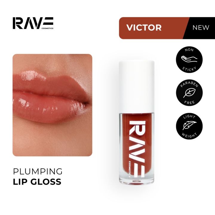 Rave Cosmetics Plumping Lip Gloss in Victor 5ml | Lazada PH