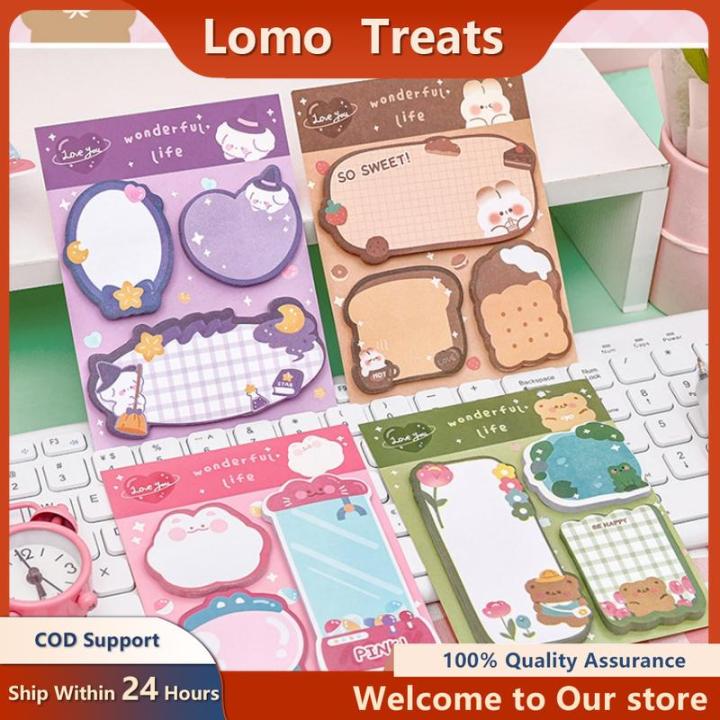 Ins Cartoon Combination sticky note Cute Animal Patterns Post-it Notes ...