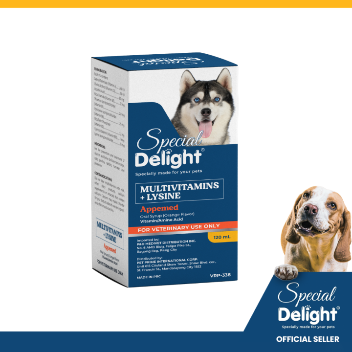 Special Delight APPEMED Multivitamins + Lysine Oral Syrup Orange Flavor ...