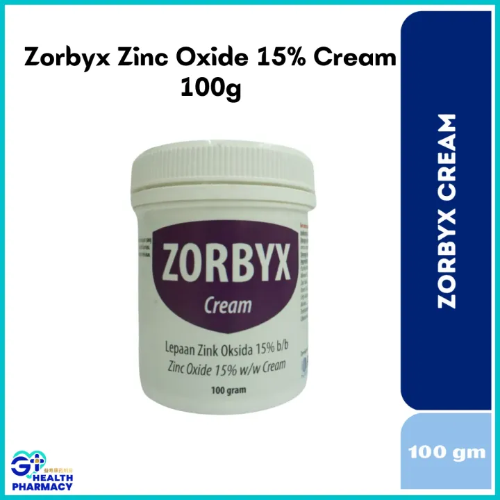 Zorbyx Zinc Oxide 15% Cream 100g - Can used for nappy rashes/skin ...